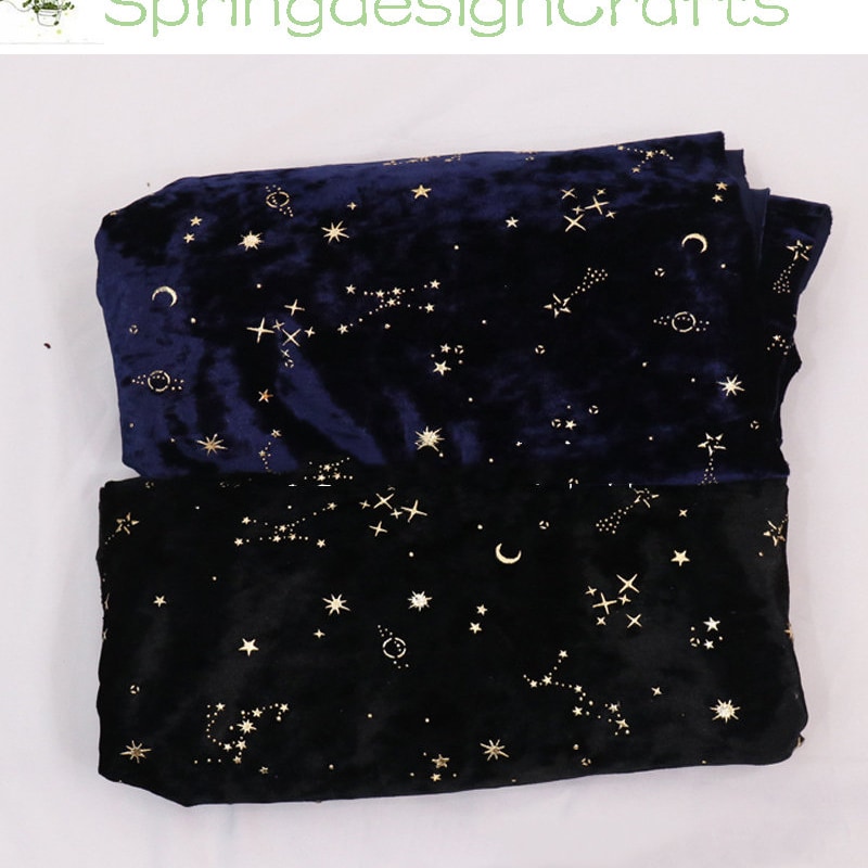 Star Night Velvet Fabric - Etsy