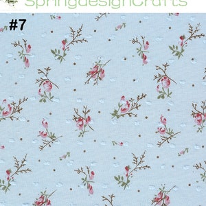 Swiss Dot Cotton Fabric: Floral Print, Sewing Material by the Yard - Etsy