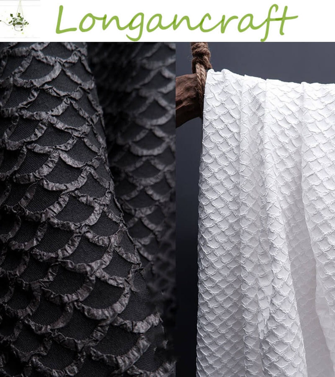 Mermaid Fabric: 3D Jacquard Fish Scale, Sewing Dresses Material - Etsy