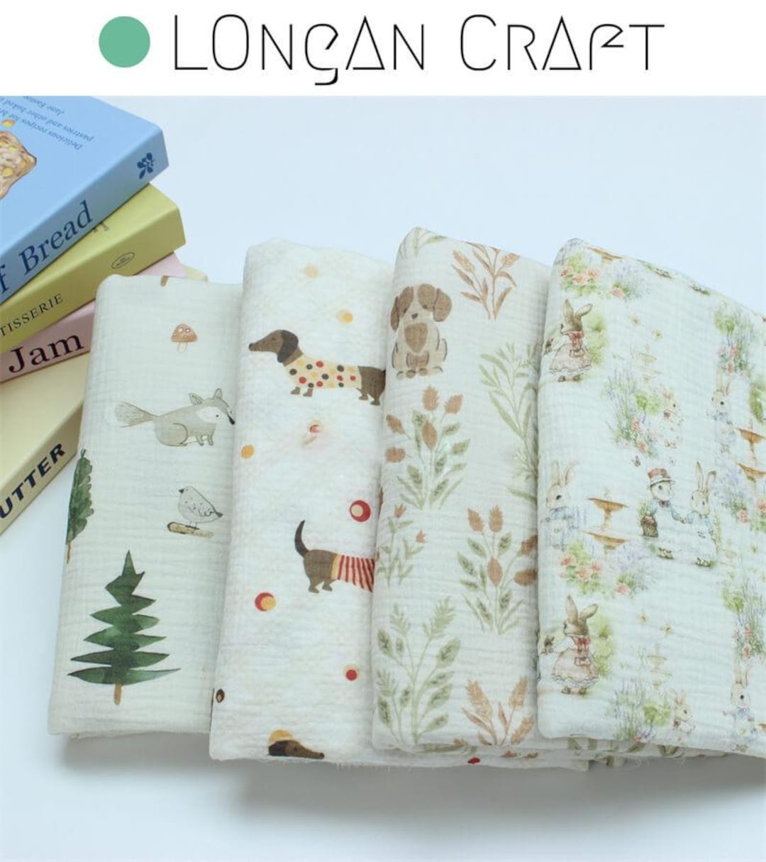 Animal Print Double Gauze Fabric: 100% Cotton Crinkle Muslin, DIY Soft ...