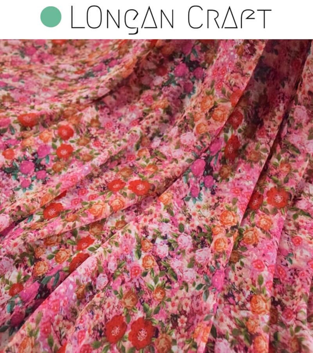 Flower Chiffon Fabric, Coloful Watercolor Flowers Georgette Chiffon ...