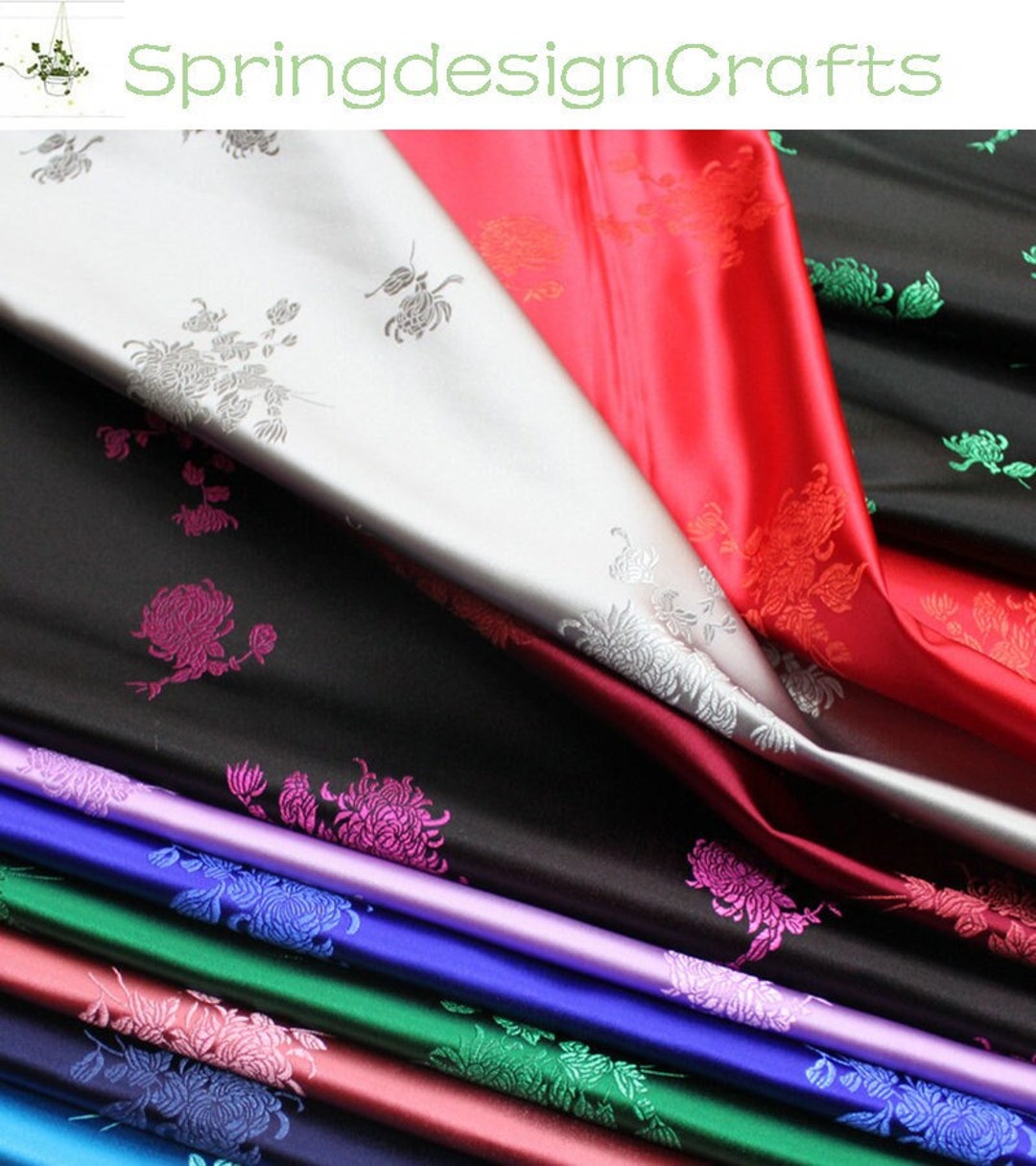 Floral Brocade Fabric: Multicolor Jacquard, Tang Suit Material, Sewing ...