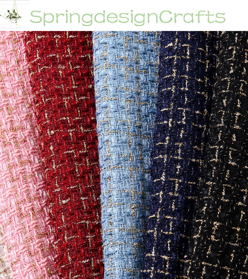 Colorful Glitter Tweed Fabric by the Yard: Polyester DIY Material ...