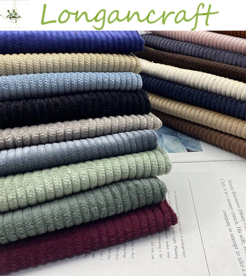 6 Wale Cotton Corduroy Fabric: 100%cotton, Thick Warm Winter Apparel ...