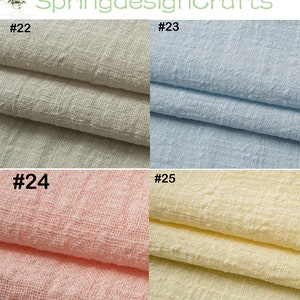 Solid Color Cotton Linen Blend Fabric: Soft Summer Dress Material by ...