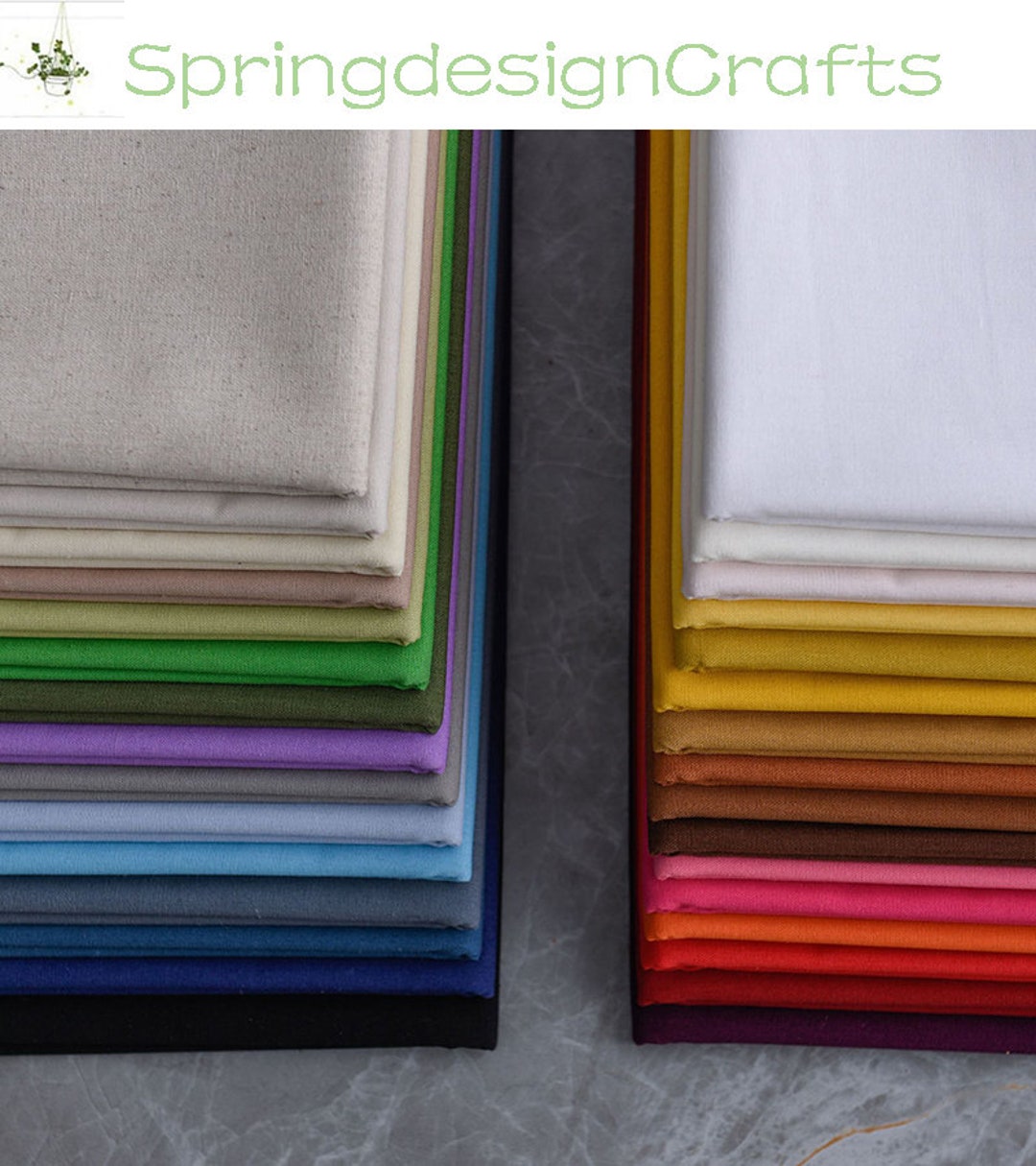 Cotton Linen Blend Fabric, Multicolor Solid Color Linen Cotton Fabric ...