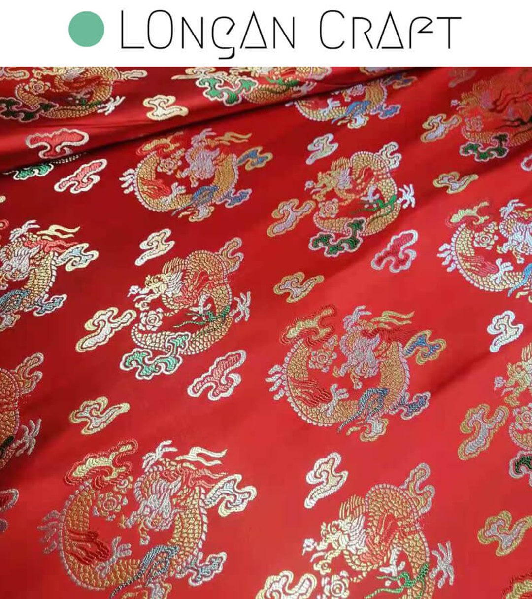 Dragon Brocade Fabric, Jacquard Dragon Brocade Fabric, DIY Clothes Suit ...