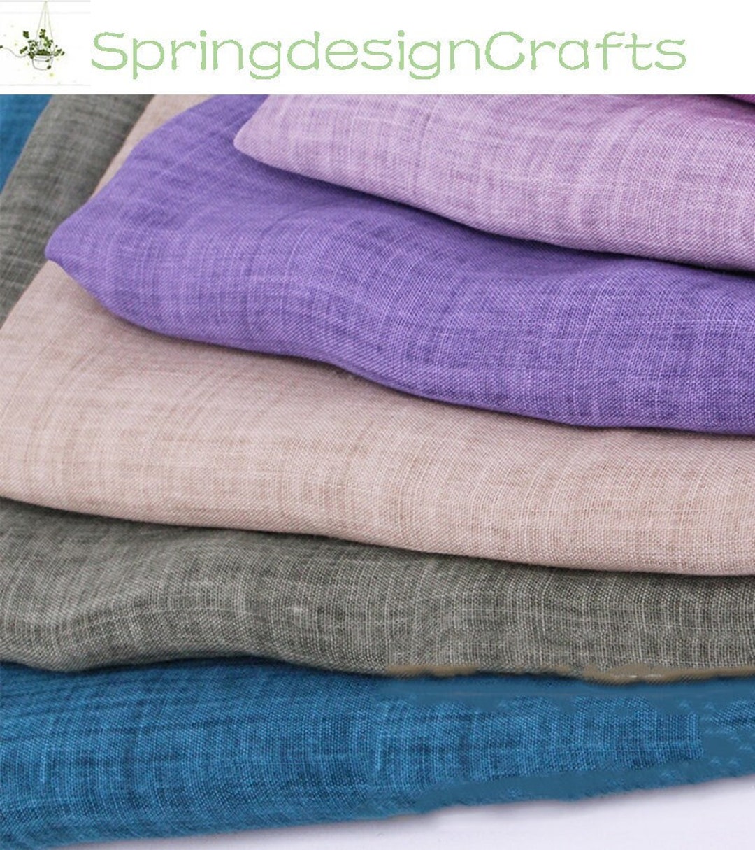 Multicolor Ramie Blend Fabric: Soft Spring/summer Dress Material ...