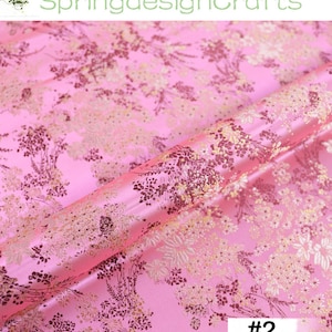 Floral Brocade Fabric: Colorful Flower Print, Chinese Style, DIY Sewing ...