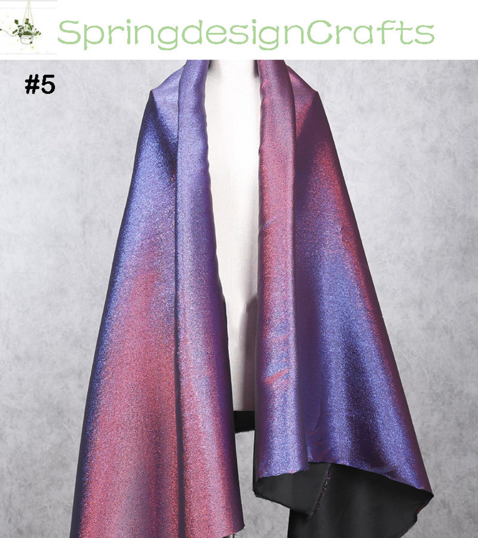 Iridescent Gradient Fabric: Shiny Polyester for Evening Dress, Wedding ...