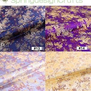 Floral Brocade Fabric: Colorful Flower Print, Chinese Style, DIY Sewing ...