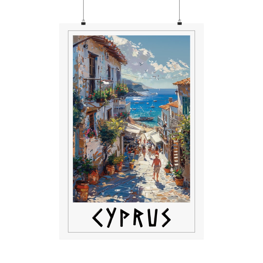 Cyprus, Travel Poster, Nicosia, Paphos Wall Decor Cyprus Home Living ...