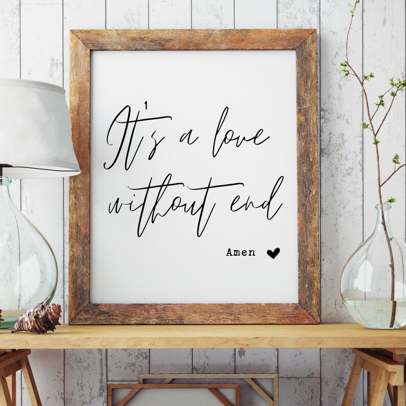 It's a Love Without End Instant Printable Download - Etsy