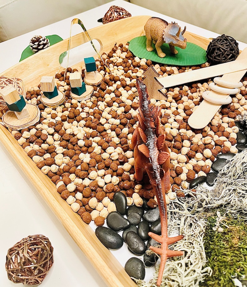 Dinosaur Sensory Bin, Daycare Sensory Activity, Homeschool Jurassic Kit ...