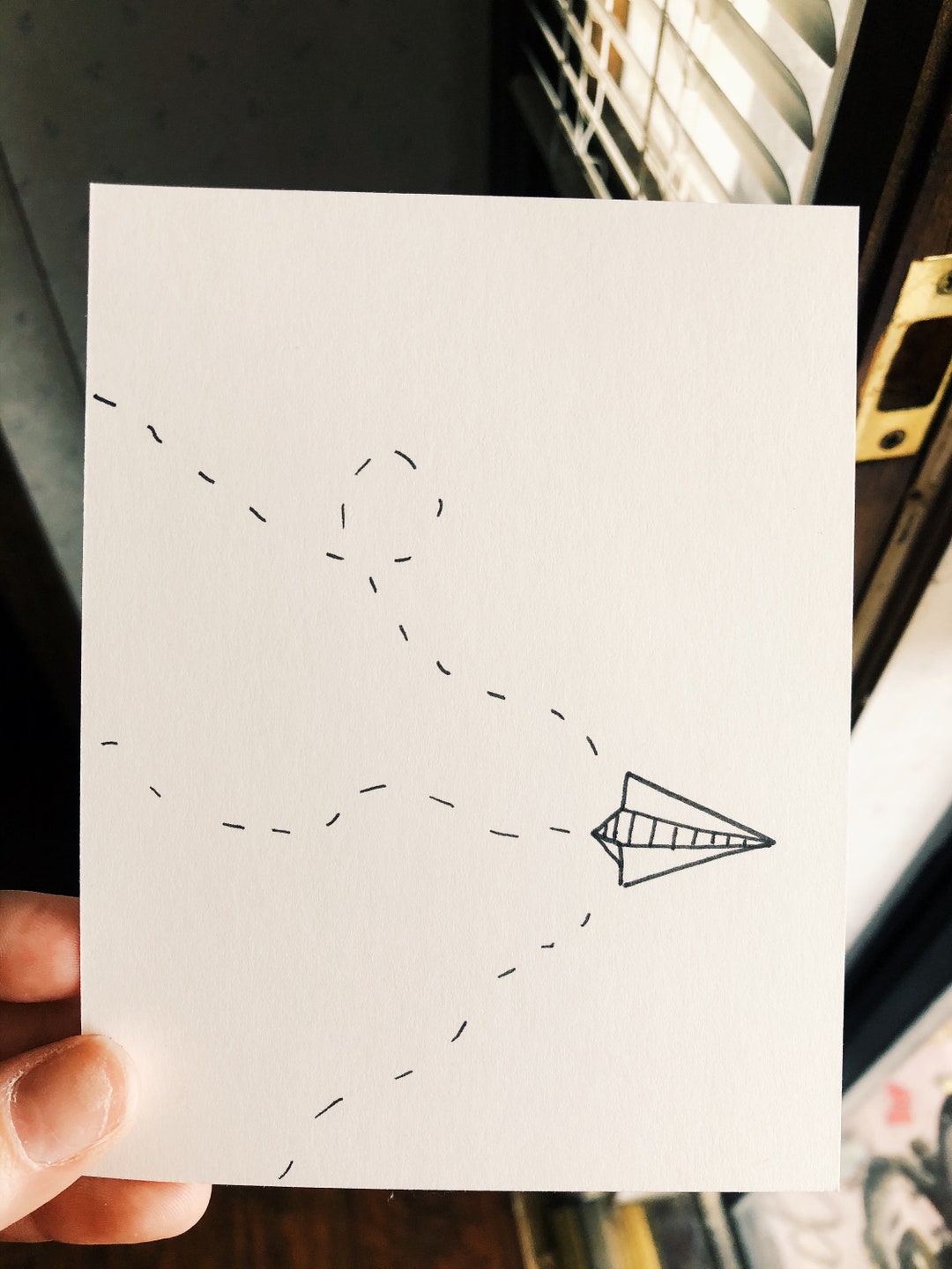 Paper Airplane Card - Etsy