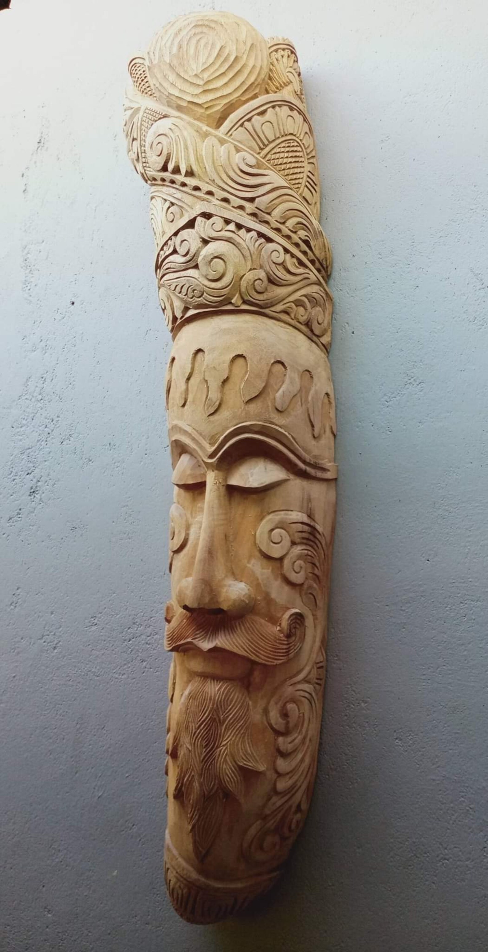 Wooden wall Mask maskwooden masknathural woodwood | Etsy
