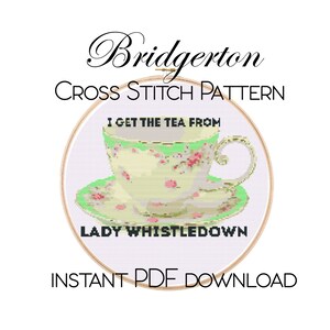 Bridgerton Cross Stitch Pattern Instant PDF Download - Etsy