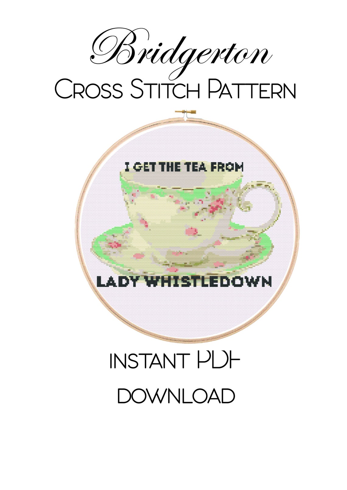 Bridgerton Cross Stitch Pattern Instant PDF Download - Etsy