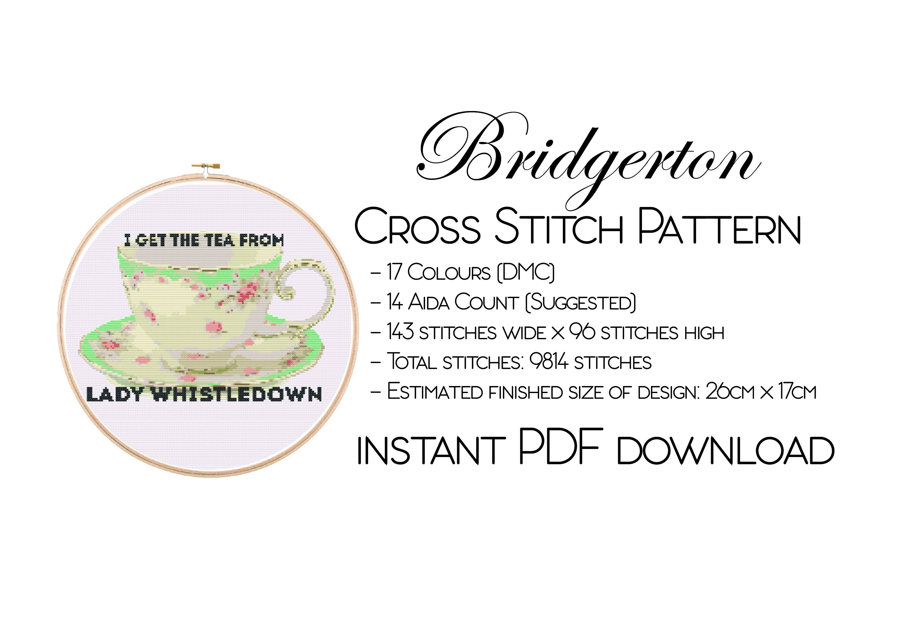 Bridgerton Cross Stitch Pattern Instant PDF Download - Etsy
