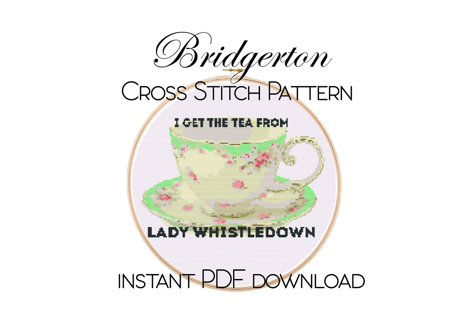 Bridgerton Cross Stitch Pattern Instant PDF Download - Etsy