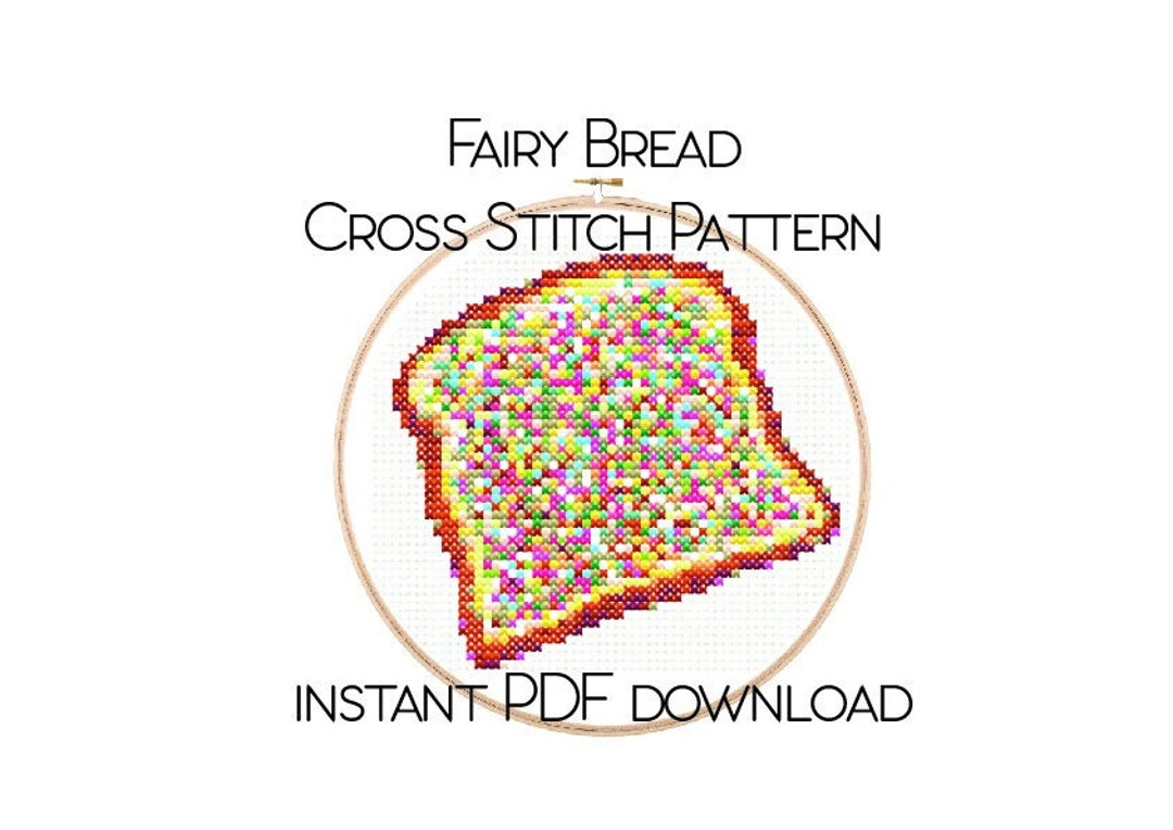 Fairy Bread PDF Cross Stitch Pattern | Instant PDF Download ...