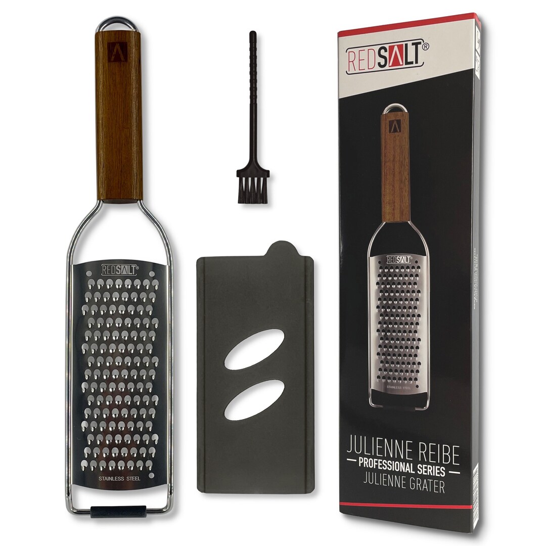 Julienne Grater INOX With Wooden Handle & Rubber Base for the Kitchen ...