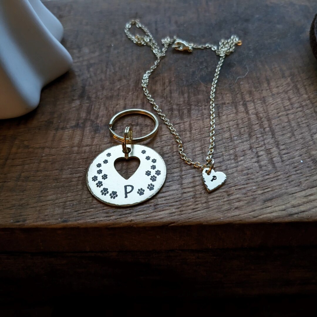 Matchy Matchy Set - Heart. Personalised, Engraved Boho Matching Owner ...
