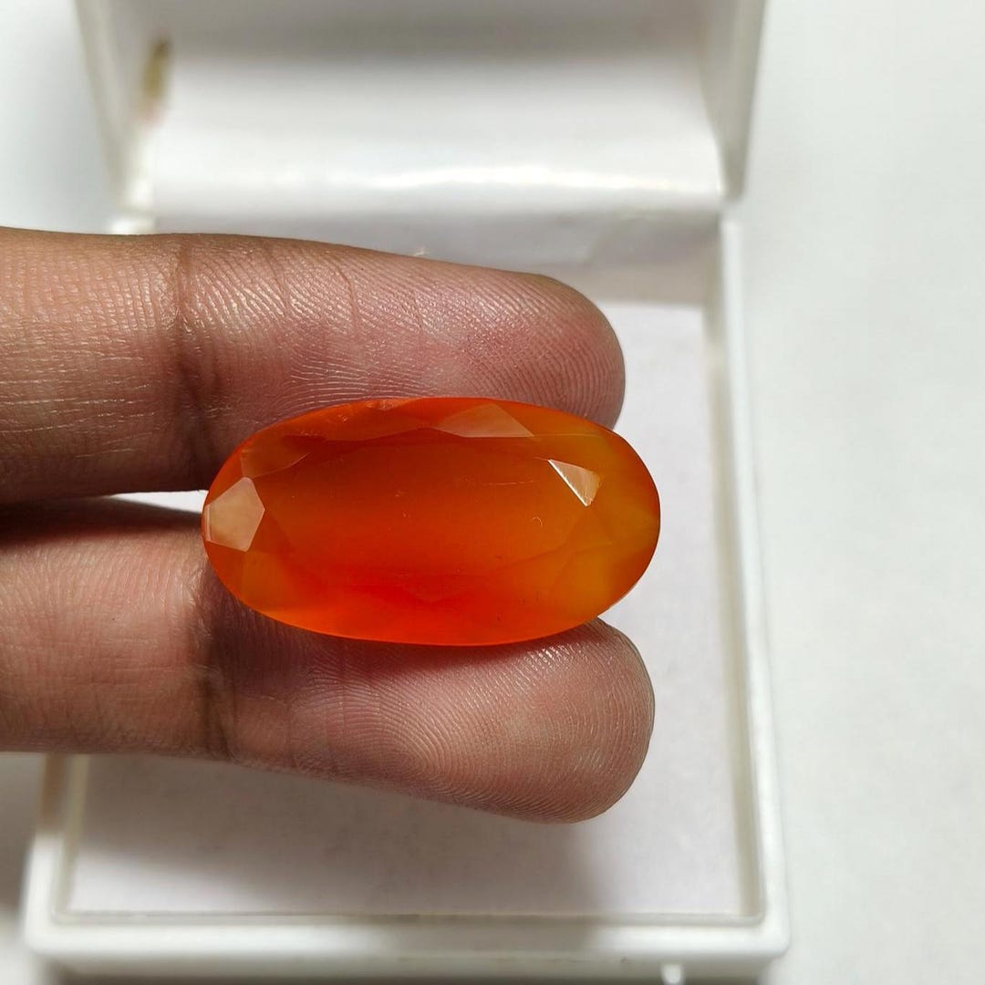 Oval Cut Carnelian Gemstone, Natural Carnelian Cabochon, Healing ...
