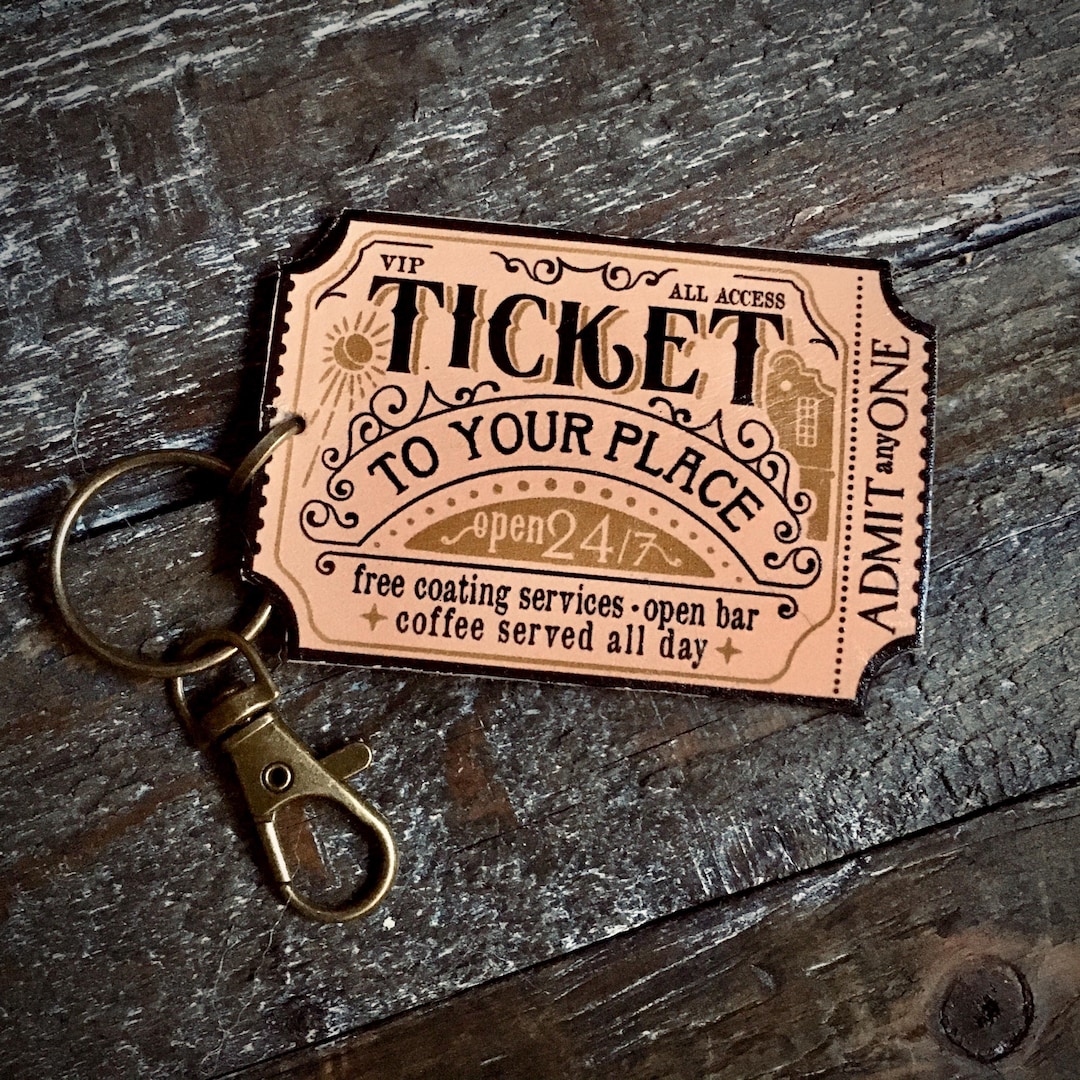 Vintage Ticket Keychain Hand Crafted Vintage Style Humorous Keychain ...