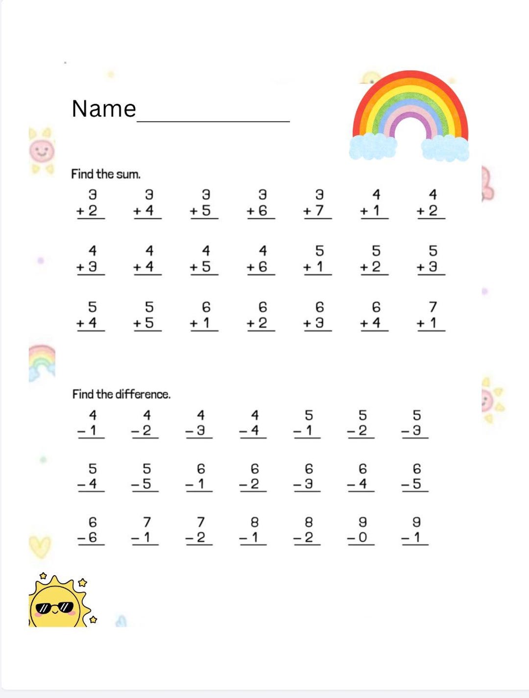 Unicorn Math Worksheet Preschool, Kindergarten, First Grade - Etsy