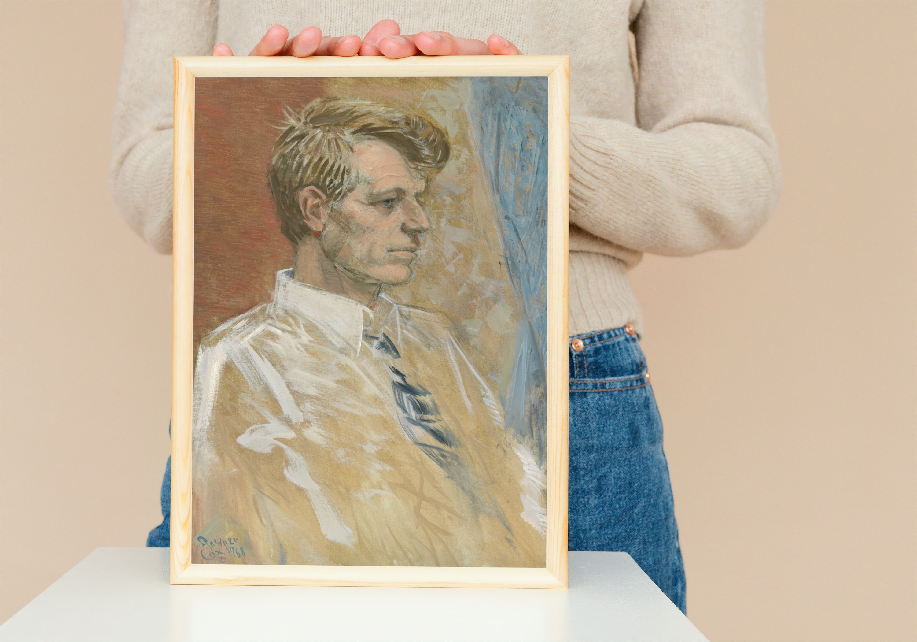 1968 Bobby Kennedy Painting by Gardner Cox - Reprint of Robert F. Kennedy - Etsy