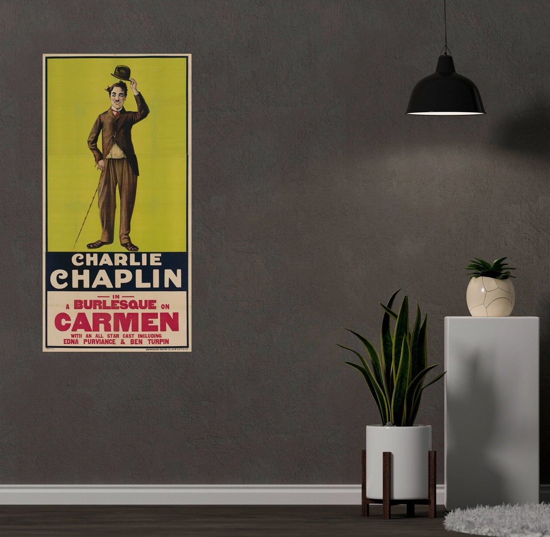 Vintage Charlie Chaplin Burlesque Poster Reprint (1916) - Etsy