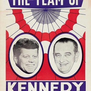 Vintage 1960 JFK Presidential Campaign Poster John F. Kennedy and ...