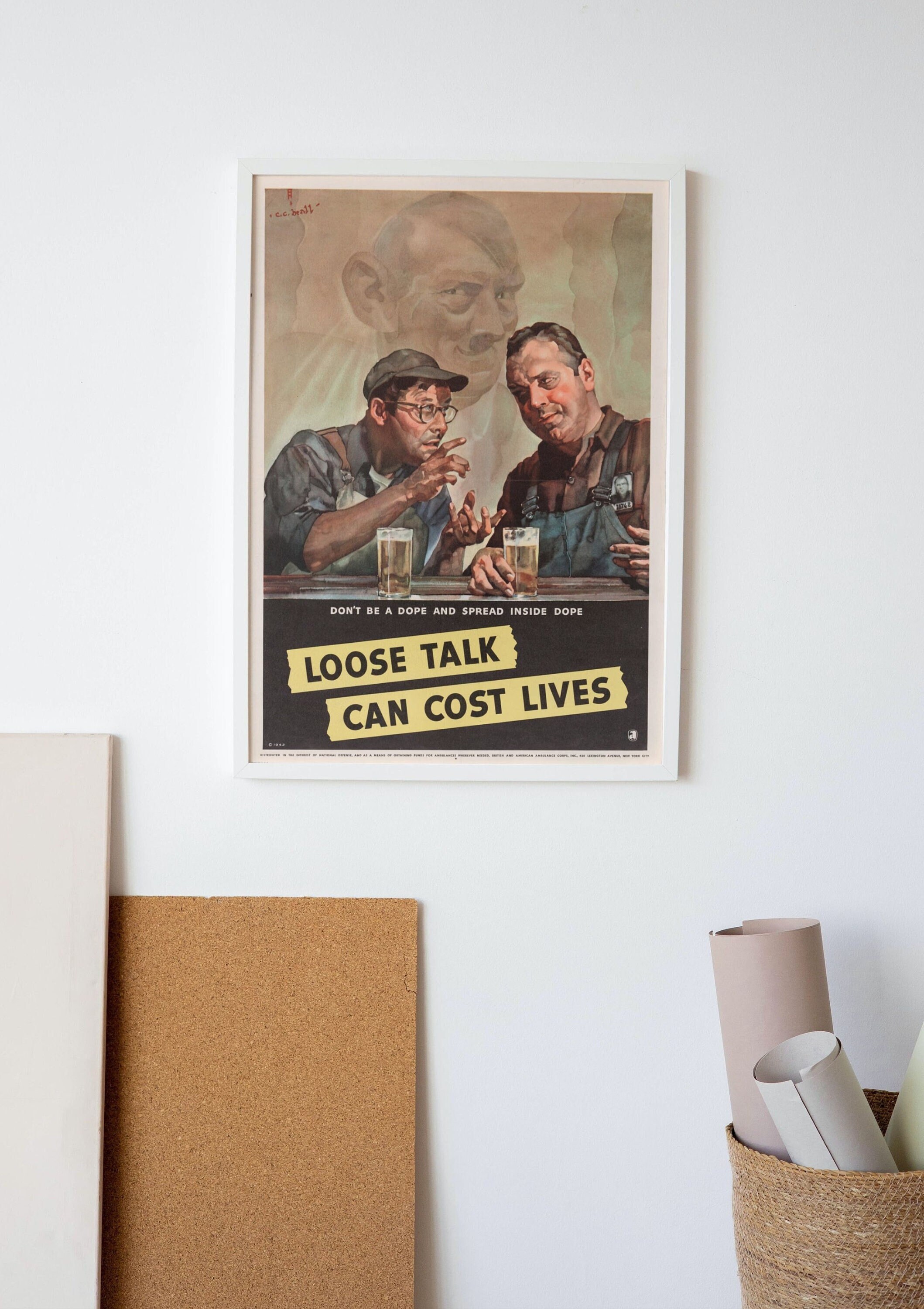 1942 Reprint "loose Talk Can Cost Lives" World War II Poster - Etsy