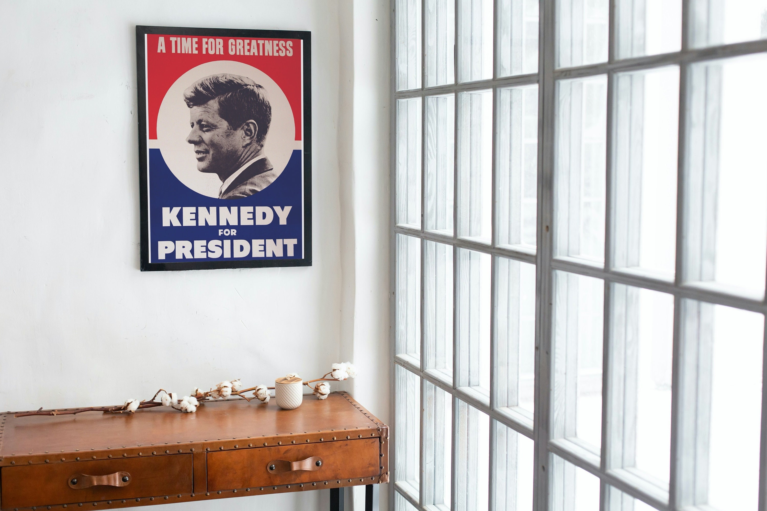 JFK Campaign Poster "a Time for Greatness" Reprint. 1960 John F ...