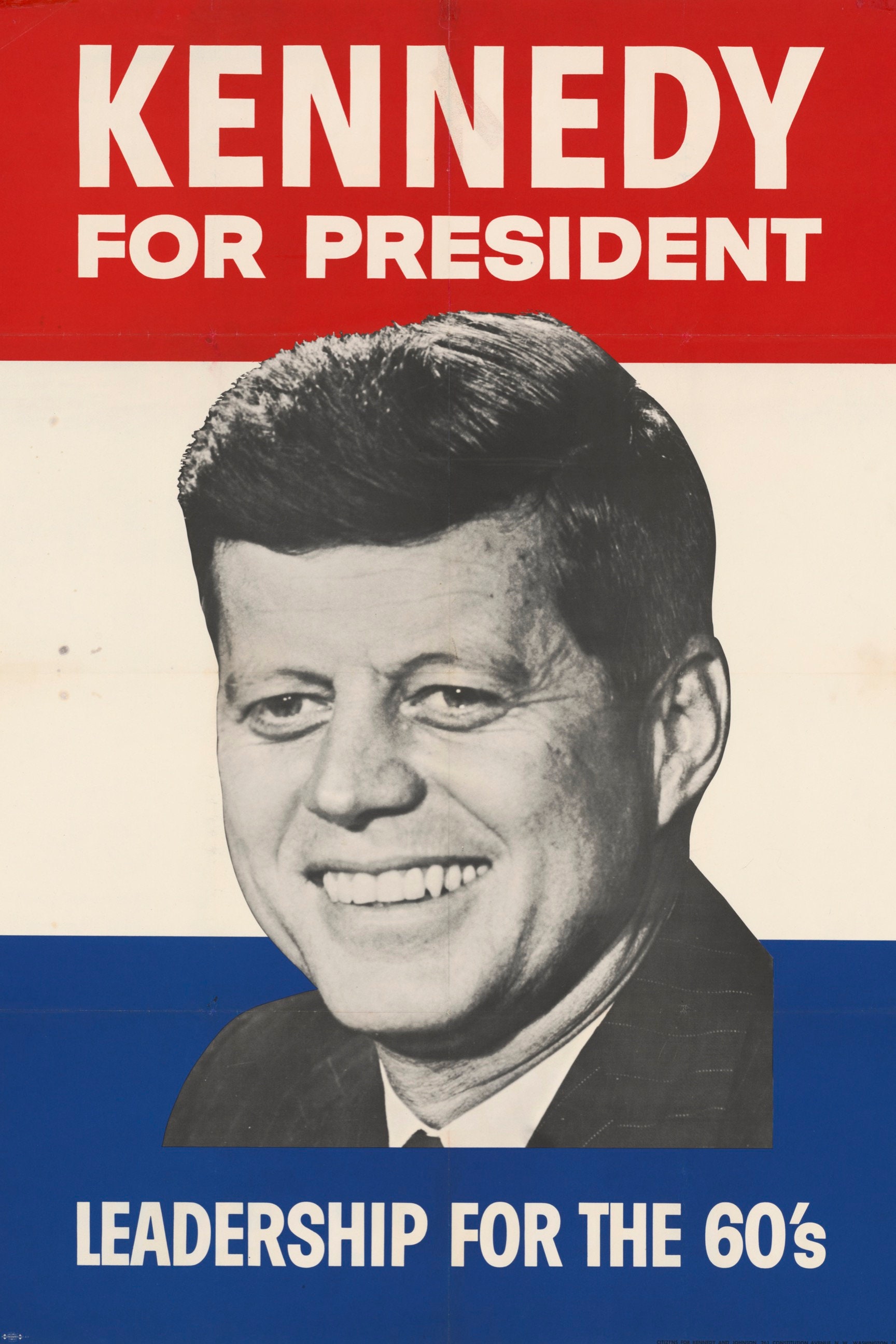 JFK Kennedy for President 1960 Campaign Poster | John F Kennedy Wall ...