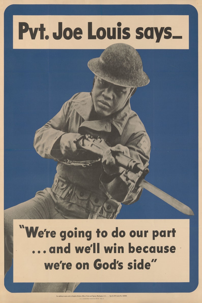 Boxing Legend Joe Louis World War II United States Army Poster - Etsy