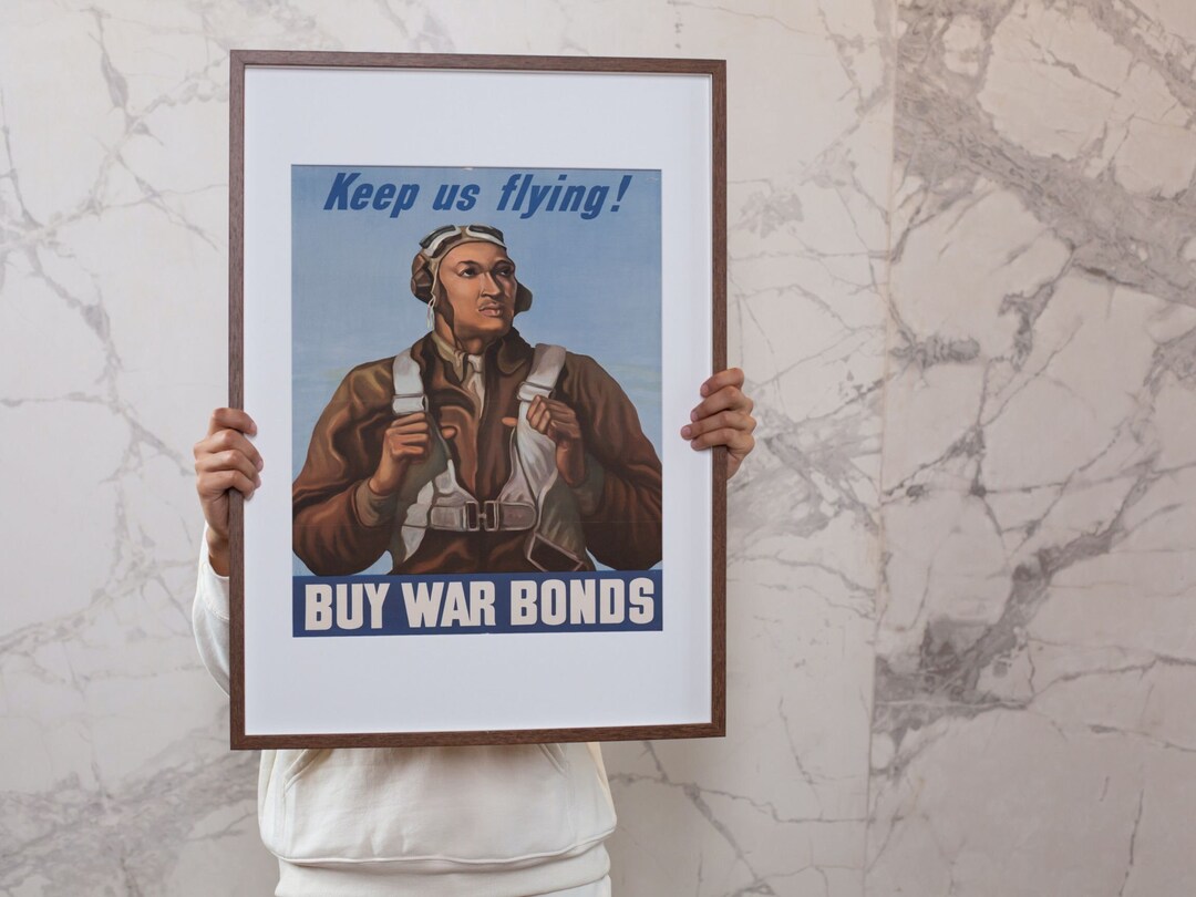 World War II Vintage Poster "keep Us Flying! Buy War Bonds" Featuring a ...