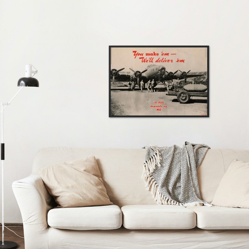 World War II Army Air Force Vintage Wall Poster. Airplanes of WW2 WWII ...