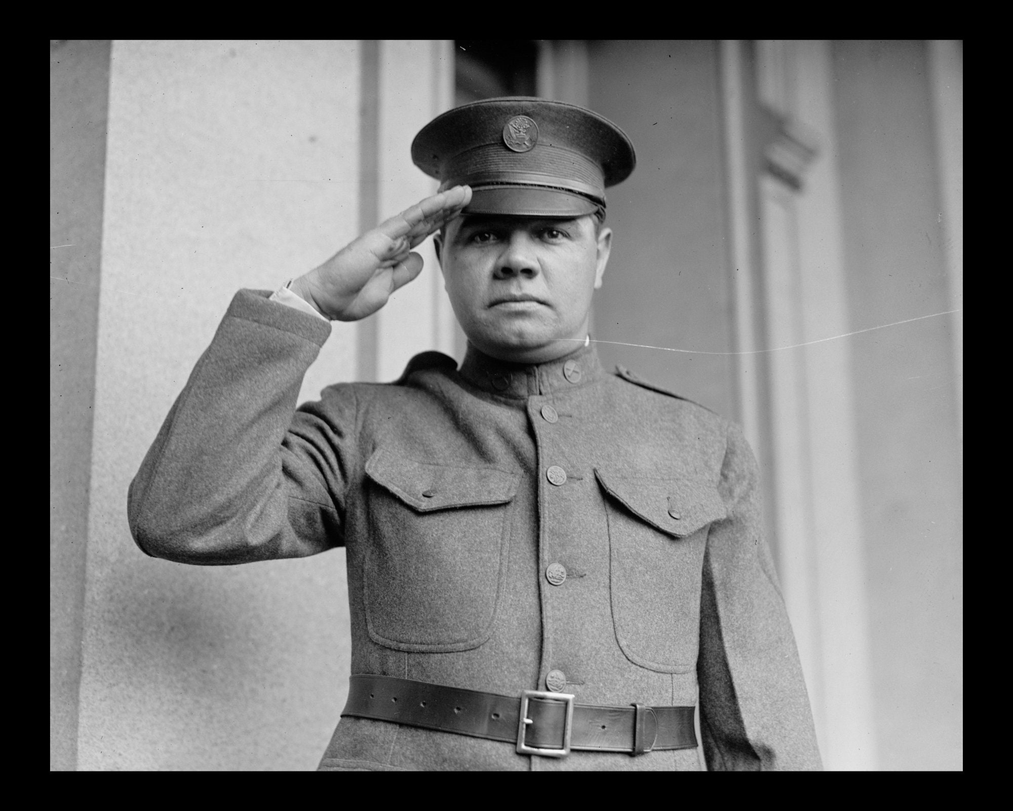 Vintage Babe Ruth Poster Photo in National Guard Uniform may 28, 1924 ...