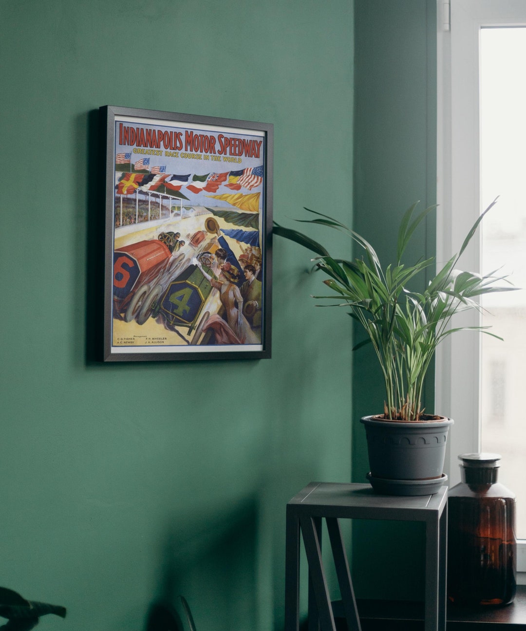 Vintage 1909 Indianapolis Motor Speedway Poster Reprint Indy 500 Free ...