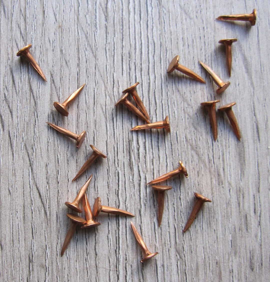 20 Copper Tacks 3/8" Long - Etsy