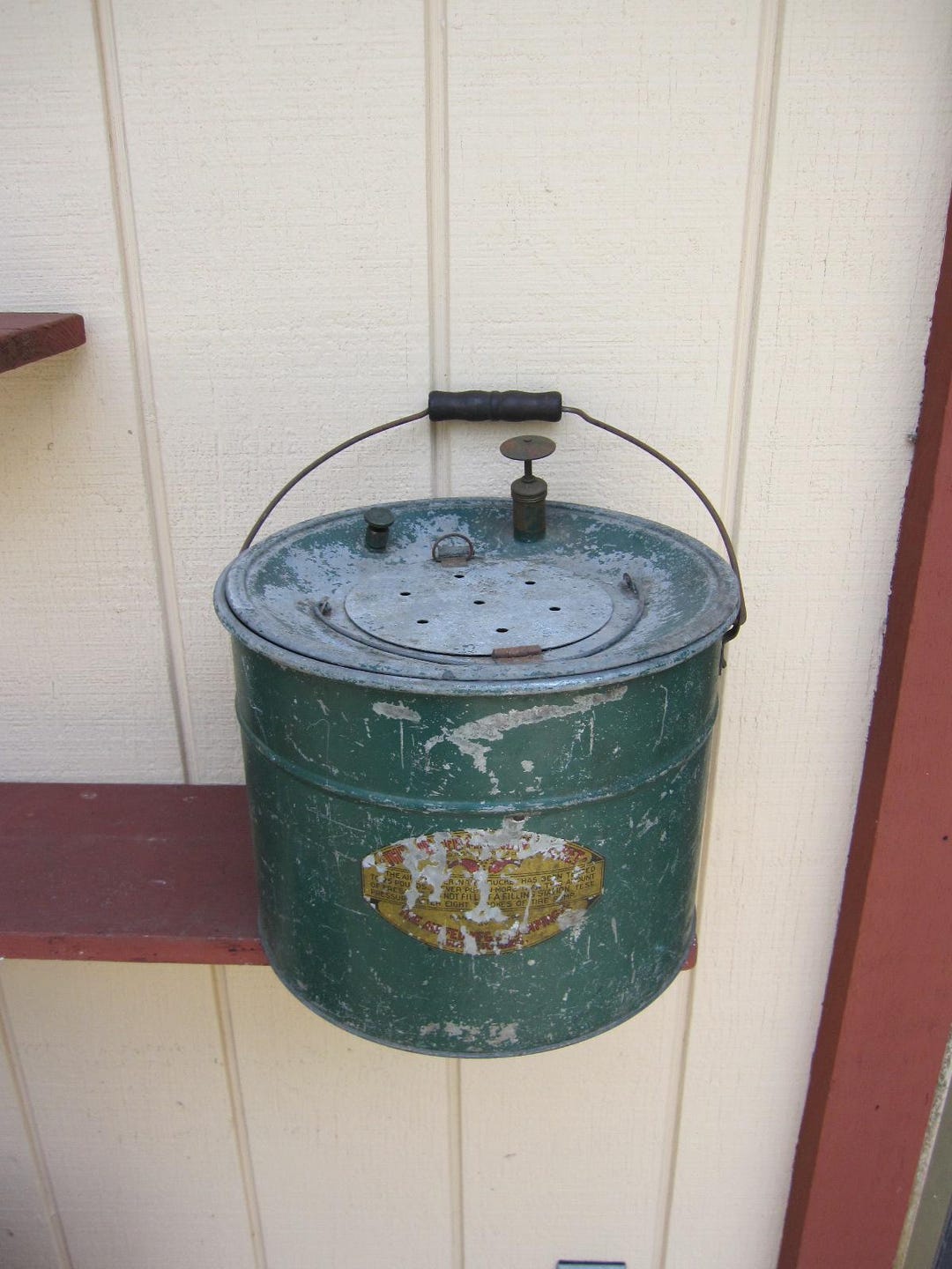 Air-fed Minnow Bucket Antique Fishing Bait Metal Bucket - Etsy
