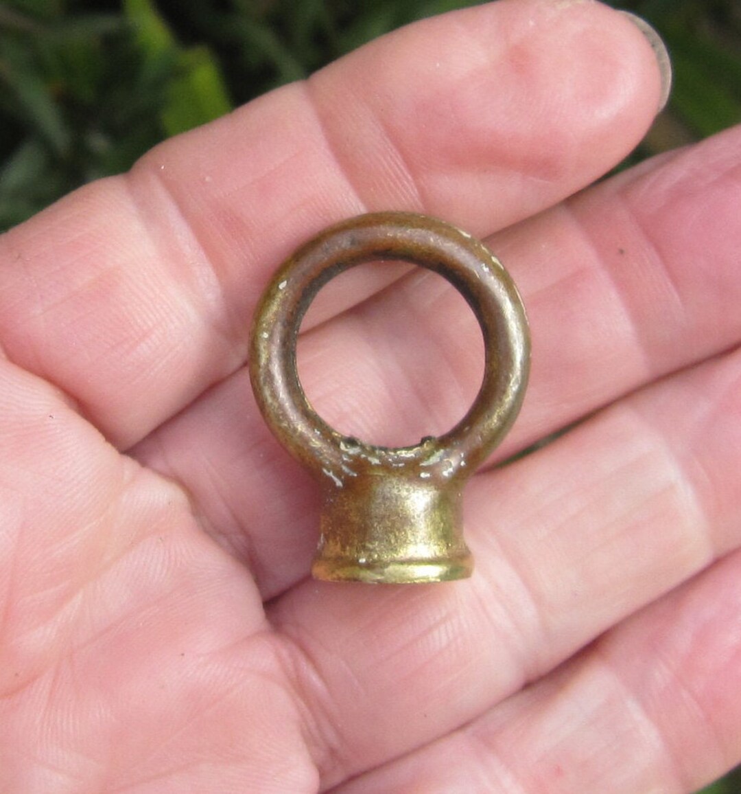 Lamp Finial Ring Type Vintage Brass - Etsy