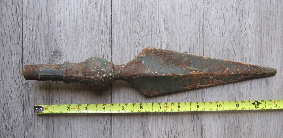 Old Cast Iron Fence Finial Spear Shape - Etsy