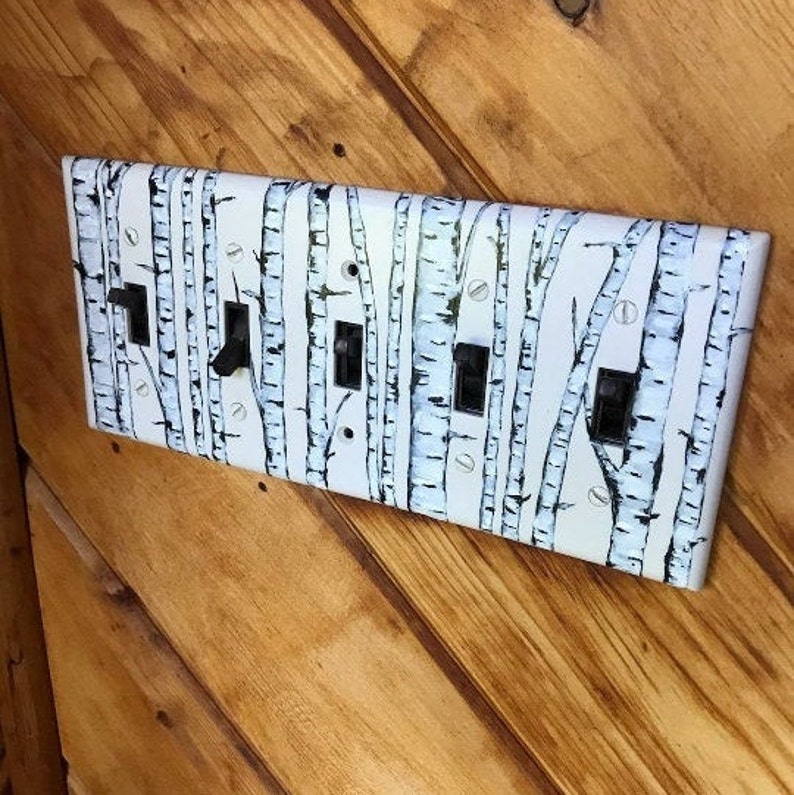 Tranquil Birch Tree Light Switch Covers Hand Painted in NH USA, Mother ...