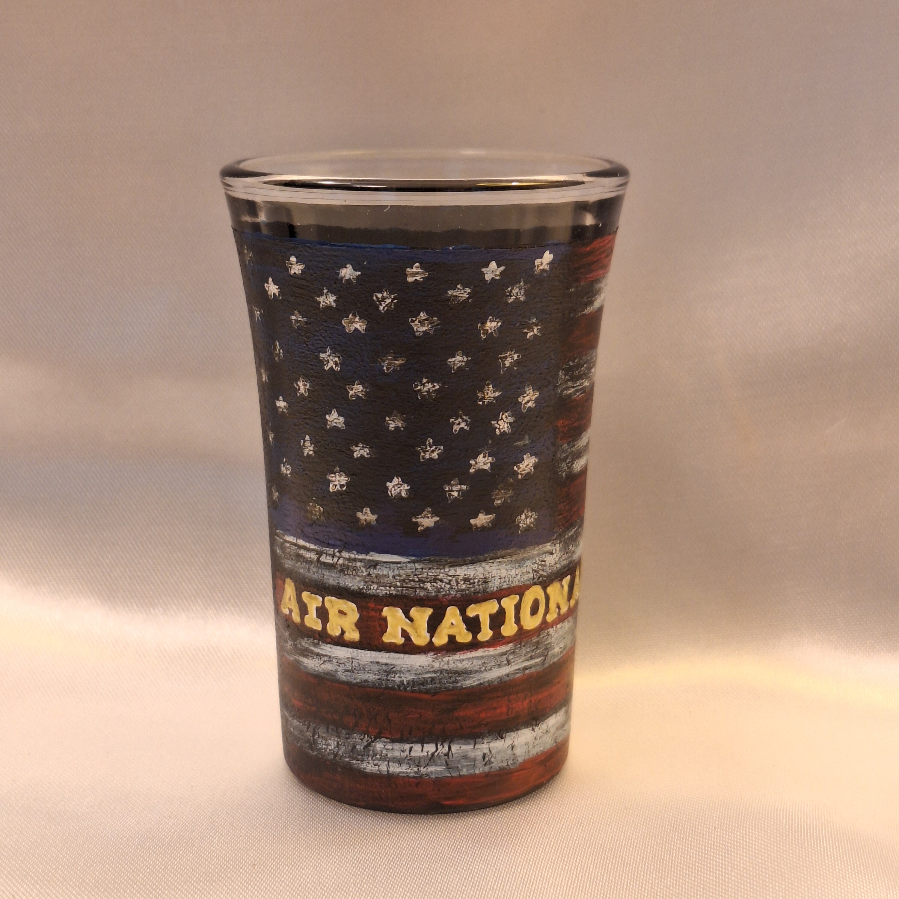 Patriotic Rustic Military American Flag Shot Glass Hand Painted in the ...
