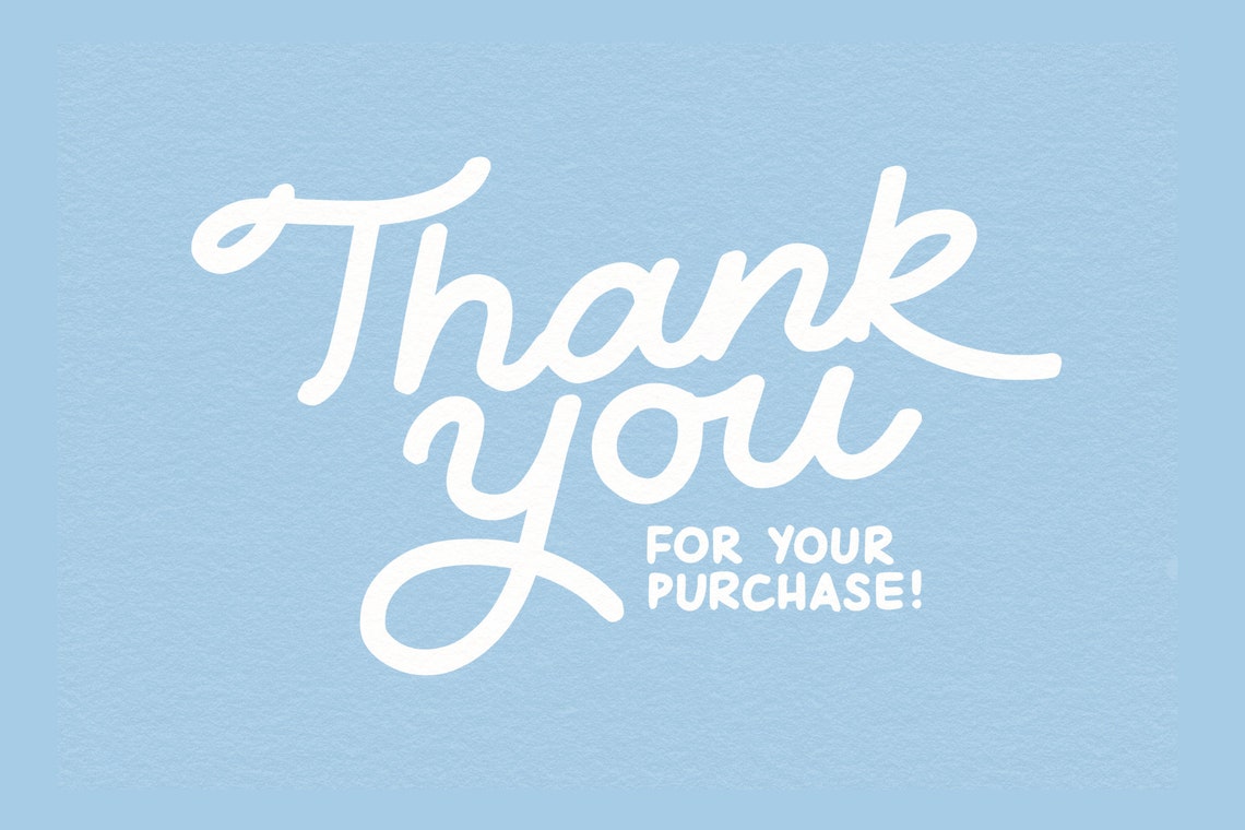 Thank You for Your Purchase Lettering | Etsy