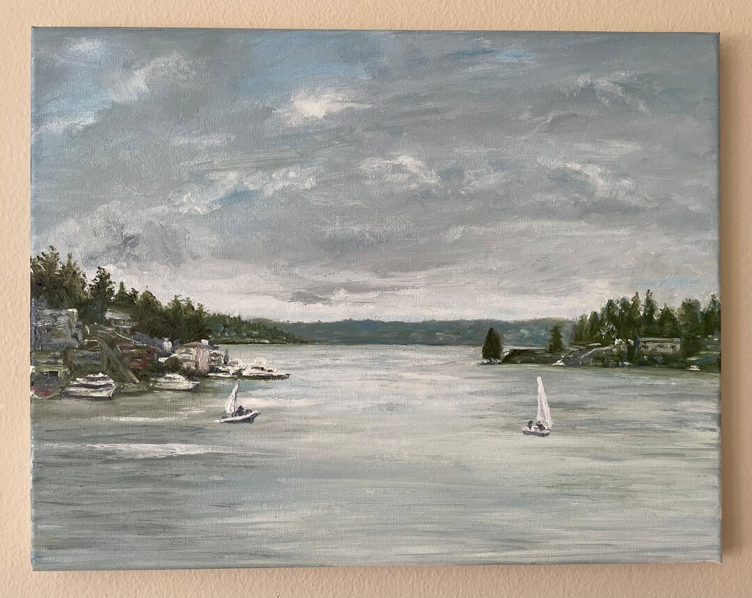 Lake Washington Oil Painting: Meydenbauer Bay Park, Bellevue - 14x11 ...