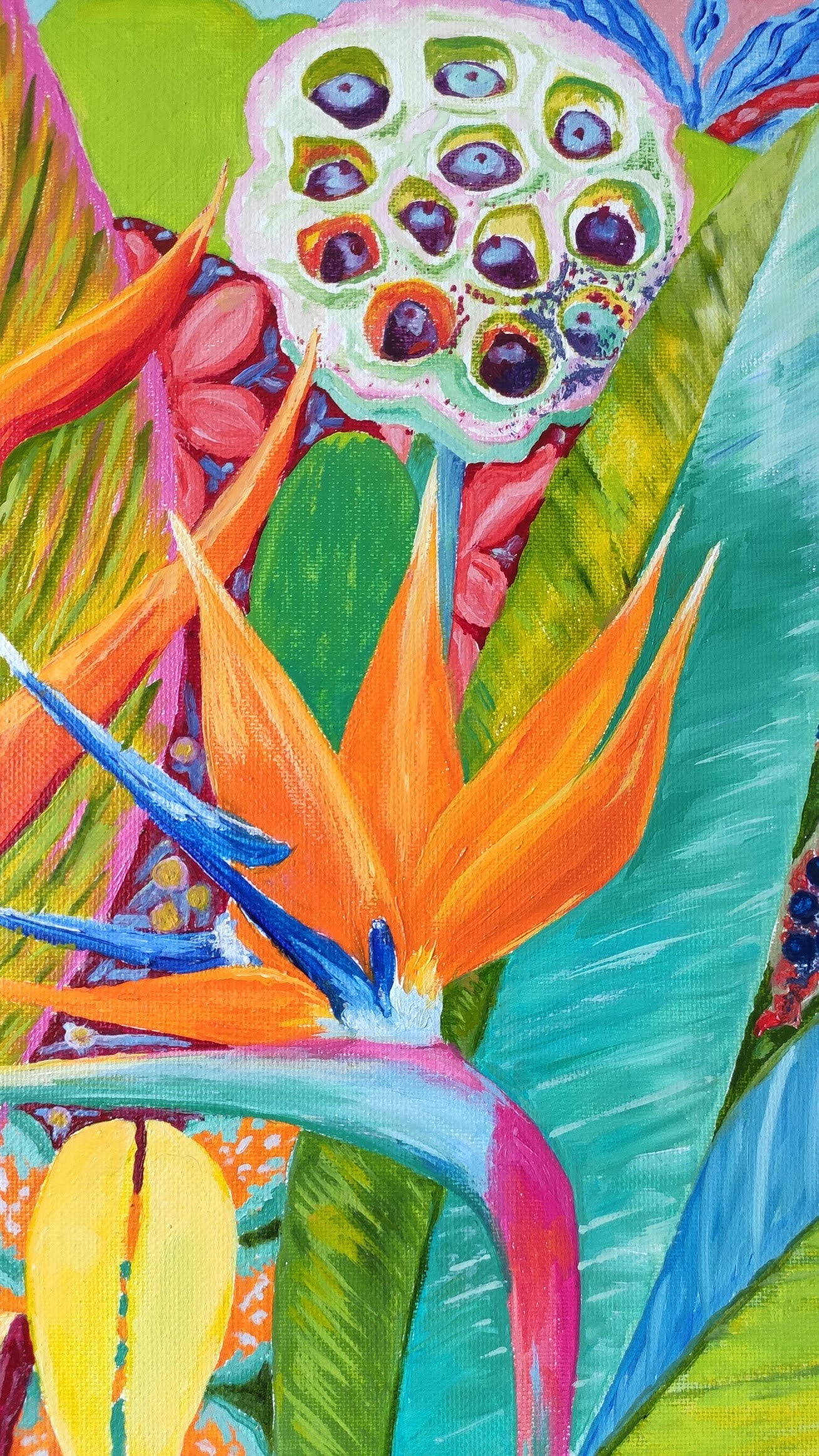 Hawaiian Flowers Original Oil Art Painting on Canvas - Etsy